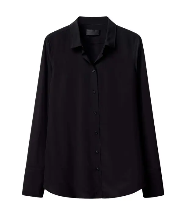 NILI LOTAN Thelma Silk Shirt - Black