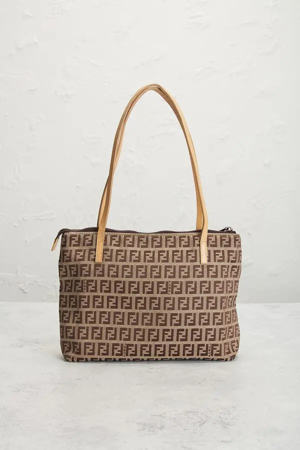 Fendi Renew Zucchino Monogram Tote Bag - Brown
