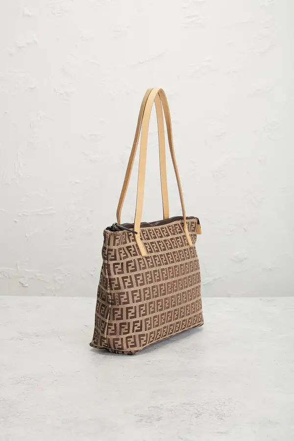 Fendi Renew Zucchino Monogram Tote Bag - Brown