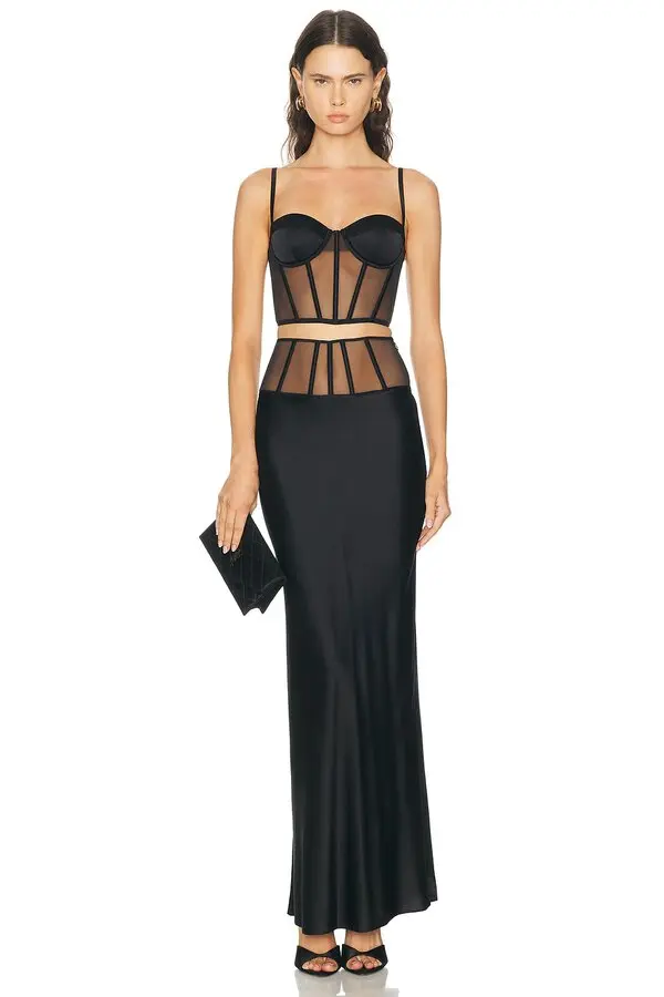 Kiki De Montparnasse Illusion Bustier Top - Black