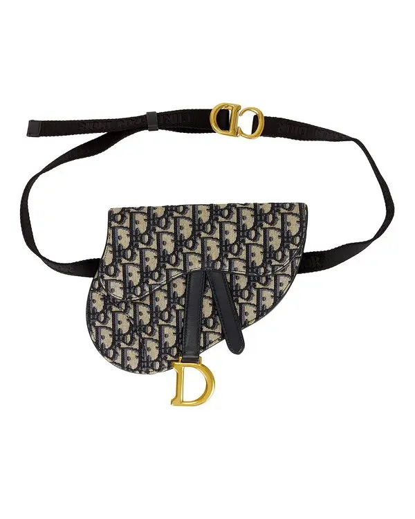 FWRD RENEW Dior Trotter Oblique Saddle Belt Bag