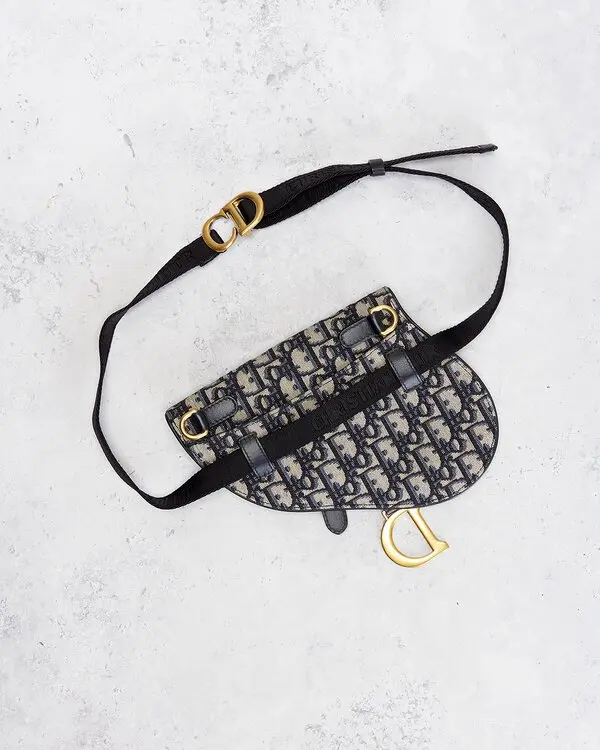 FWRD RENEW Dior Trotter Oblique Saddle Belt Bag