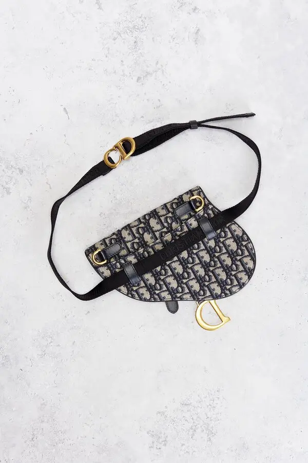 Dior Renew Trotter Oblique Saddle Belt Bag