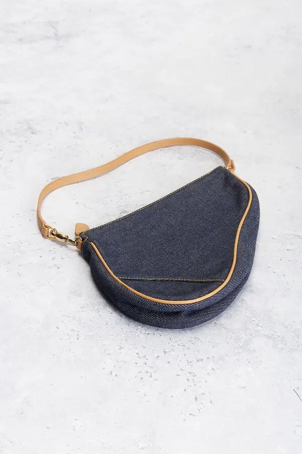 Dior Denim Pochette Saddle Bag