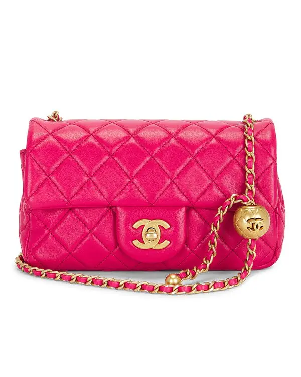 FWRD RENEW Chanel Lambskin Mini Pearl Crush Flap Bag