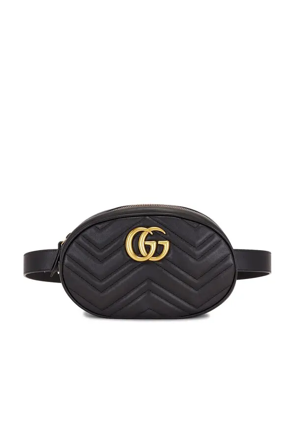 Gucci Renew Gg Marmont Belt Bag - Black