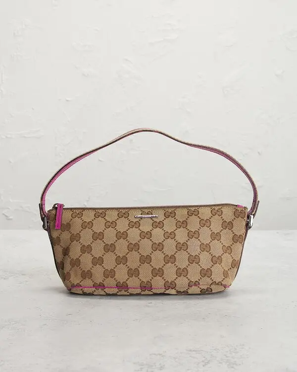 FWRD RENEW Gucci Gg Boat Pochette Shoulder Bag