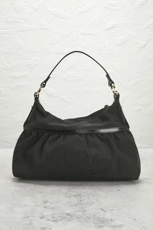 Fendi Zucca Canvas Shoulder Bag