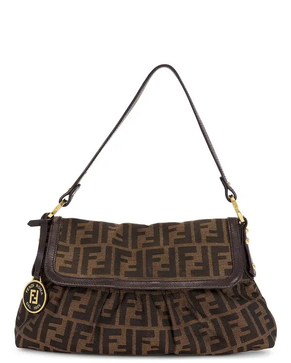 FWRD RENEW Fendi Zucca Canvas Shoulder Bag