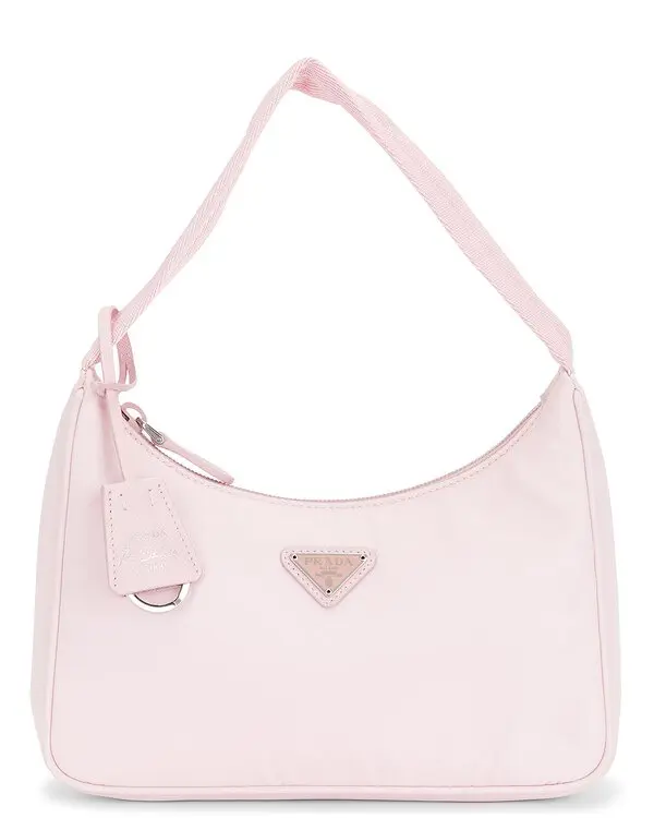 Prada Mini Re-nylon Shoulder Bag - Pink