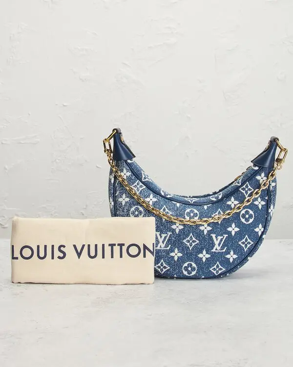 FWRD RENEW Louis Vuitton Monogram Denim Loop Shoulder Bag
