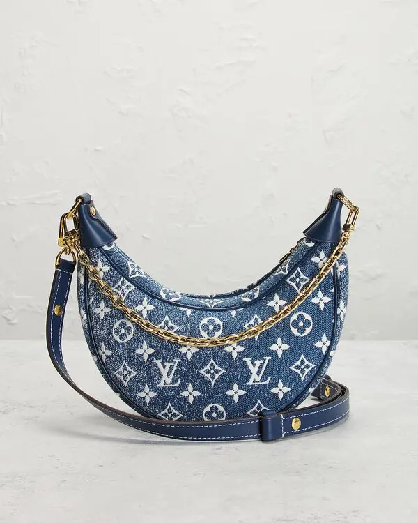 FWRD RENEW Louis Vuitton Monogram Denim Loop Shoulder Bag