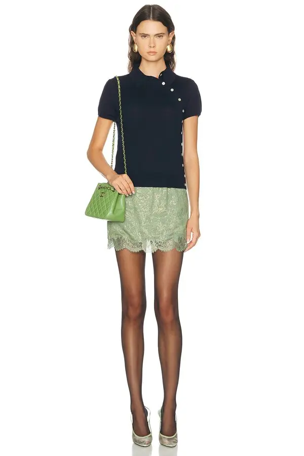 Sandy Liang Birdie Sweater - Navy