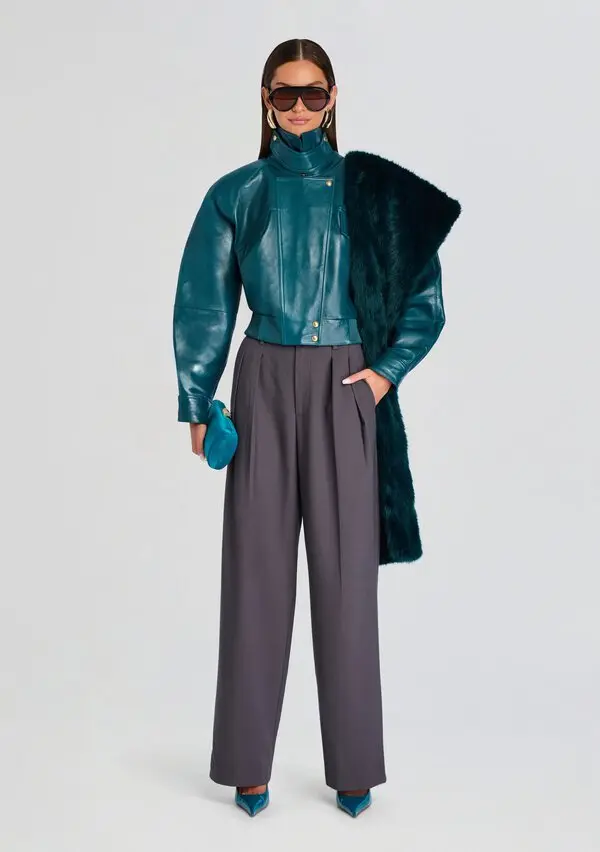 Retrofete Duchess Faux Fur Stole - Sarcelle