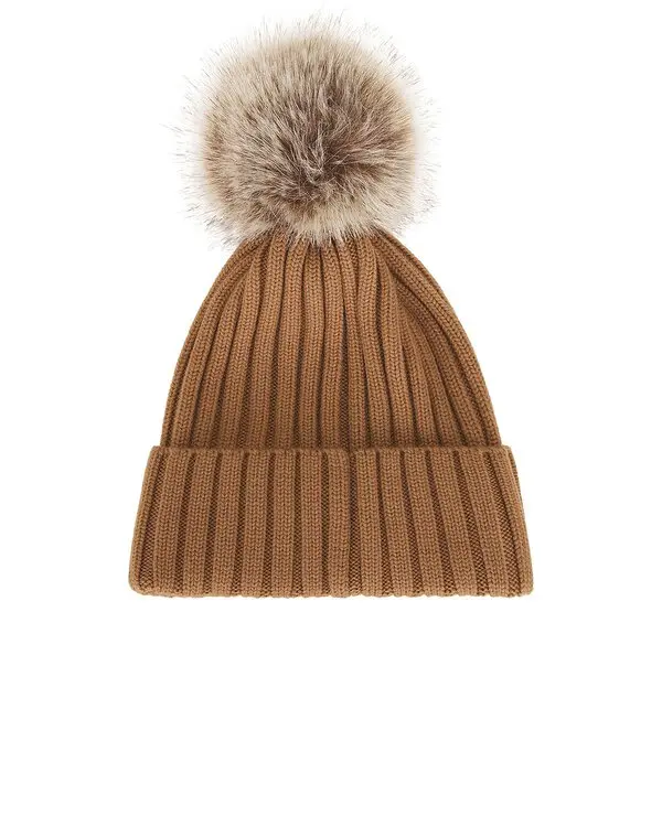 Moncler Pom Pom Beanie - Camel