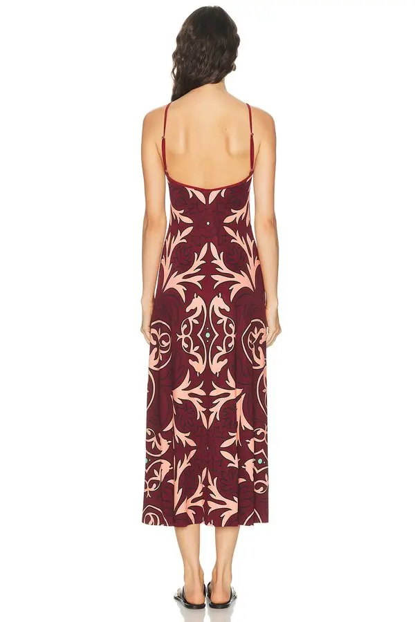 Johanna Ortiz Nuestra Tierra Ankle Dress - Wine