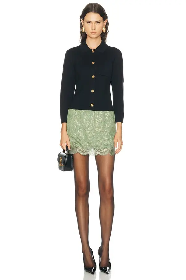 Saint Laurent Wool Cardigan - Noir