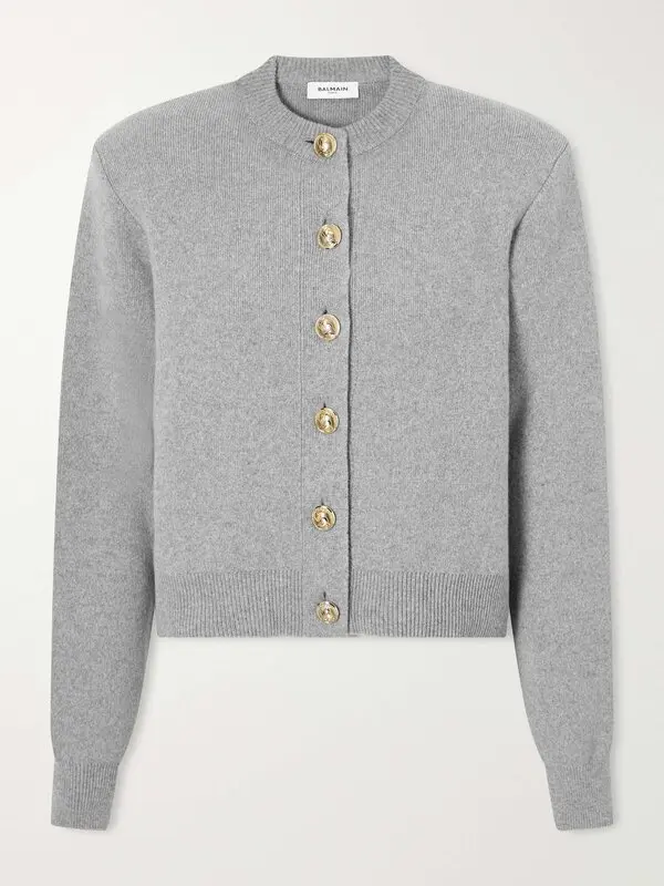 Balmain Merino Wool And Cashmere-blend Cardigan