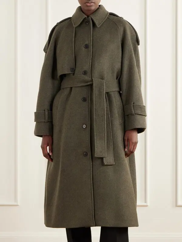 SKALL STUDIO Manilla Belted Recycled-wool Coat