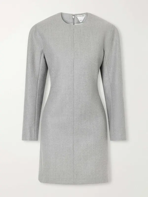 Bottega Veneta Wool Knee-length Dress - Gray