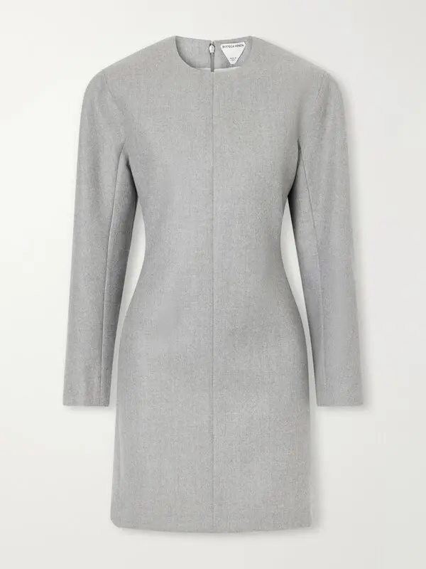 Bottega Veneta Wool Knee-length Dress - Gray