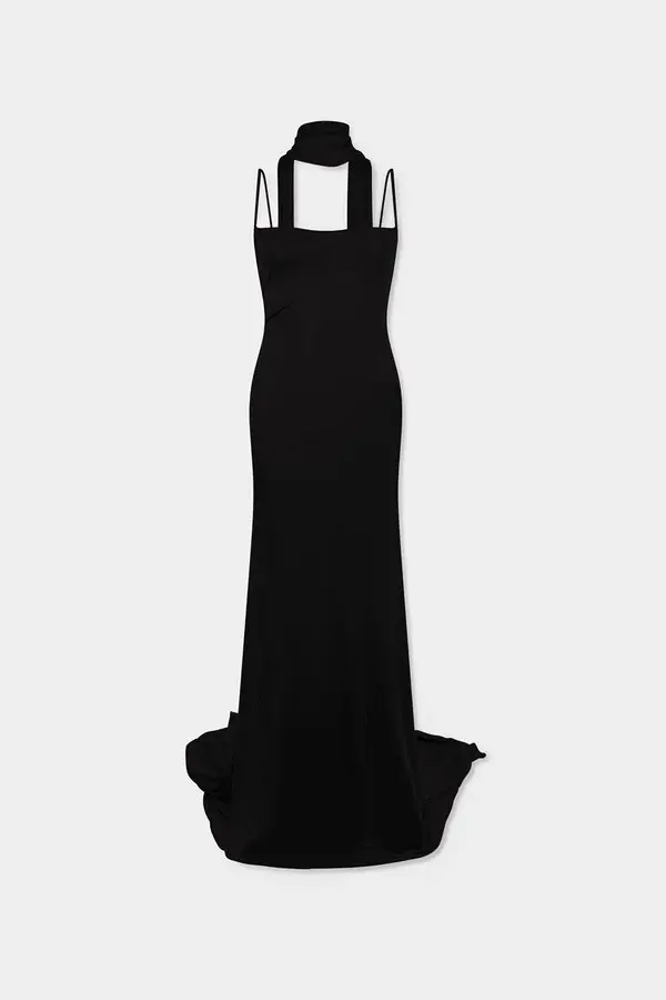 Dsquared2 Après Ski Long Jersey Dress - Black