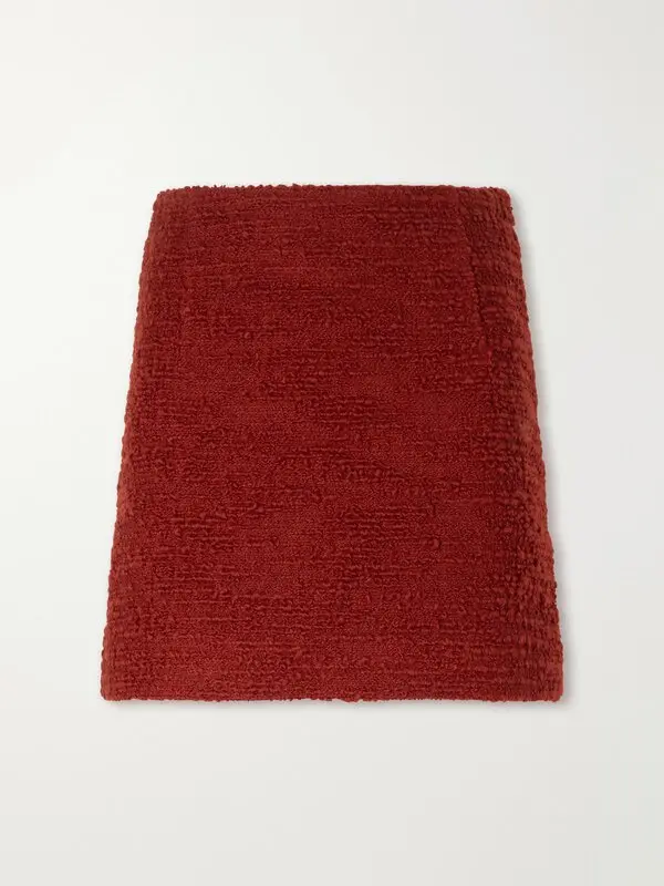 LIBEROWE Vera Wool-blend Tweed Mini Skirt - Red
