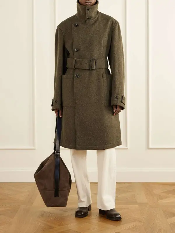 LEMAIRE Belted Alpaca Wool And Wool-blend Felt Coat