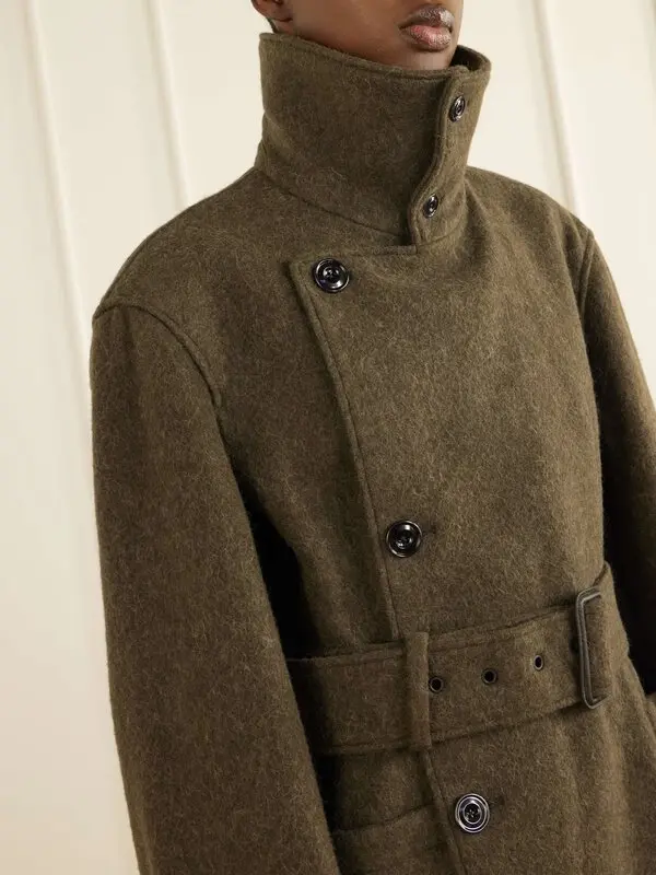 LEMAIRE Belted Alpaca Wool And Wool-blend Felt Coat