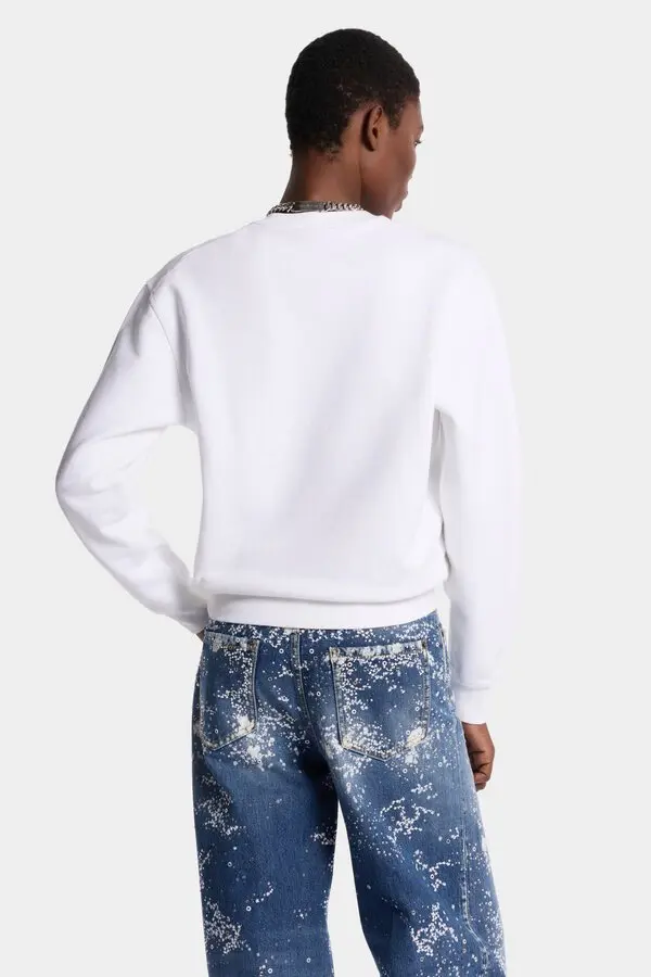 Dsquared2 Crewneck Sweatshirt With Ski Pass Graphic
