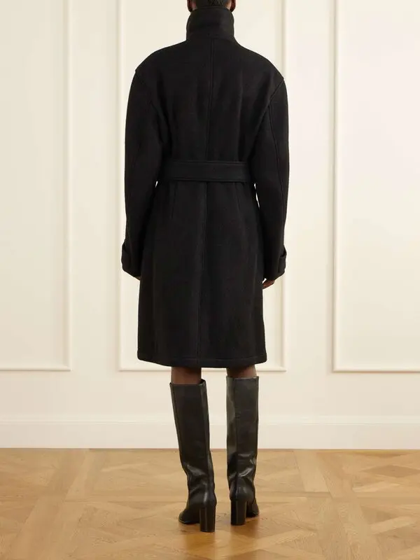 LEMAIRE Single-breasted Belted Wool-blend Felt Coat