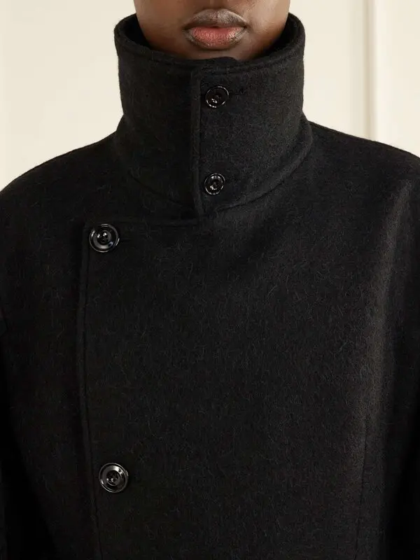 LEMAIRE Single-breasted Belted Wool-blend Felt Coat