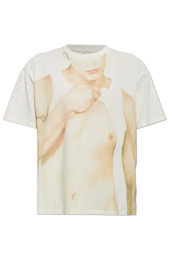 CARNE BOLLENTE T-shirt With Print - Cream