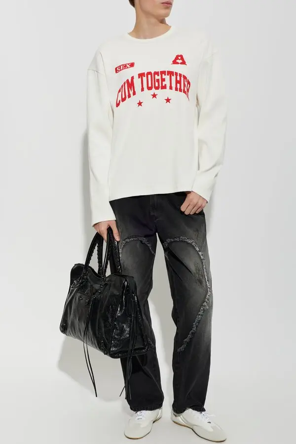 CARNE BOLLENTE Ribbed Long-sleeve T-shirt