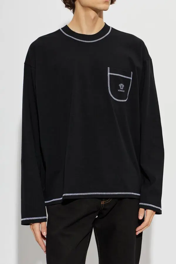 Versace Cotton Long-sleeve Top
