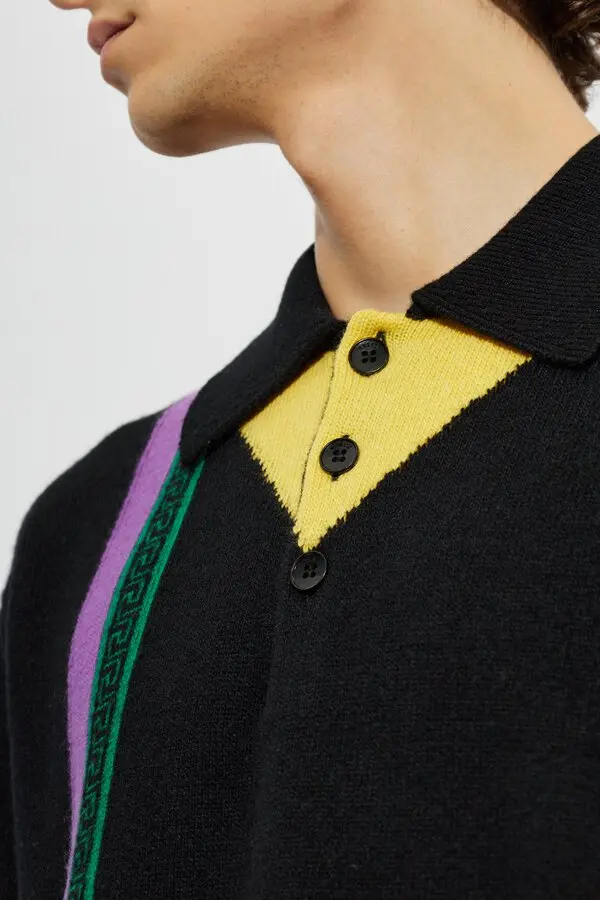 Versace Wool Long-sleeve Polo