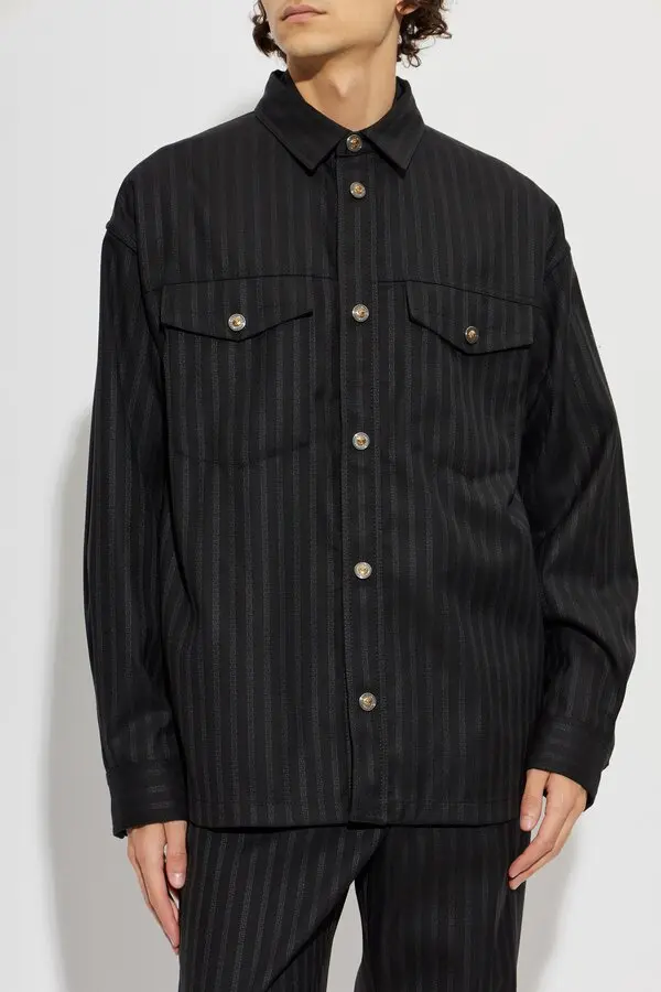 Versace Wool Shirt With Pockets