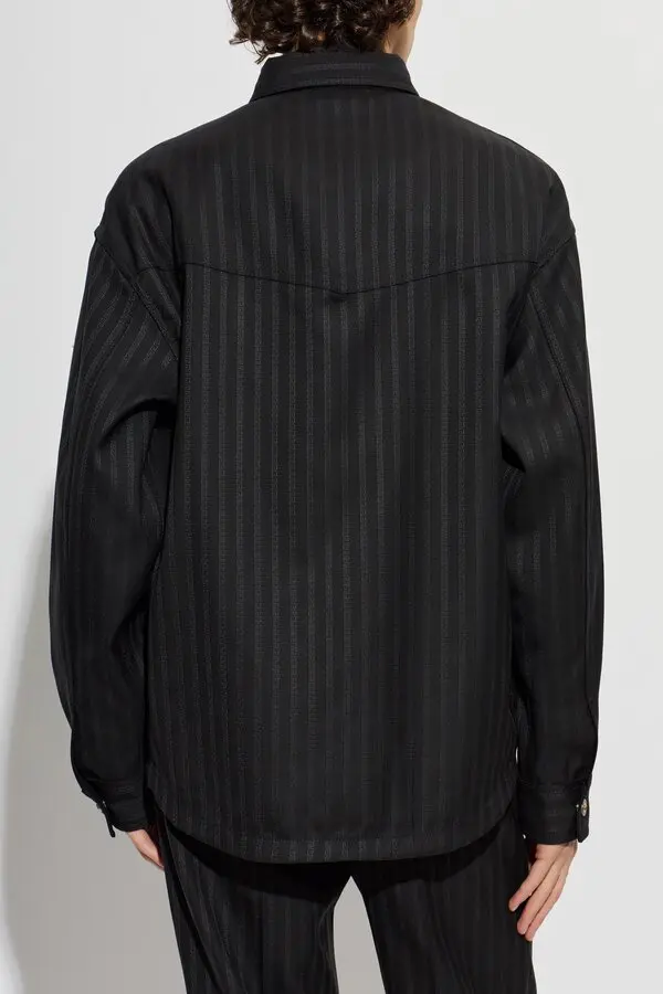 Versace Wool Shirt With Pockets