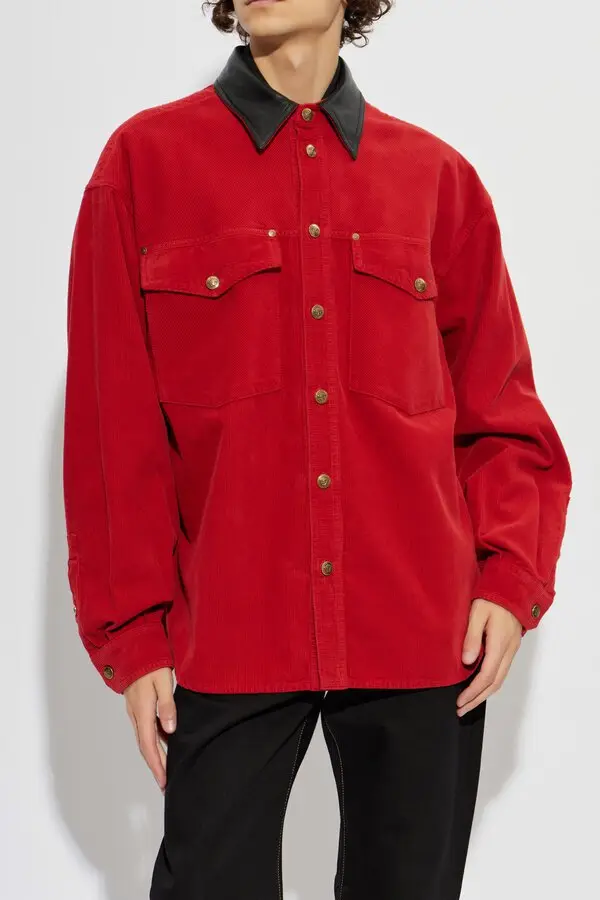 Versace Corduroy Shirt With Pockets