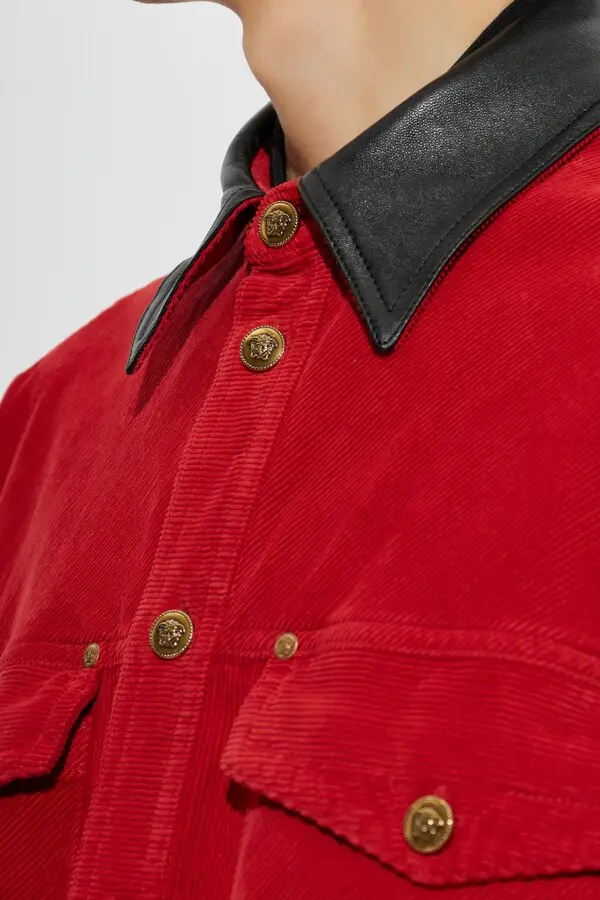 Versace Corduroy Shirt With Pockets