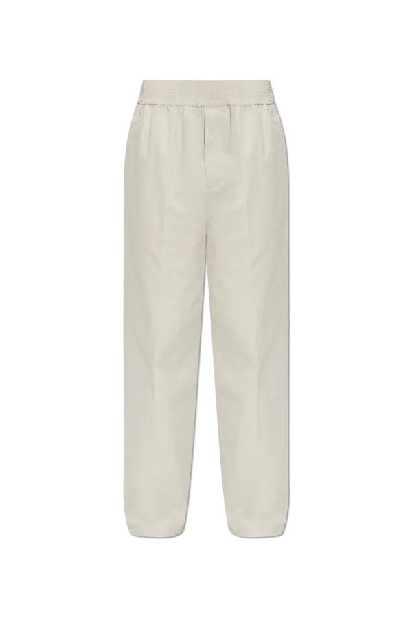 Jacquemus Cotton ‘miami’ Straight-leg Pants - Cream