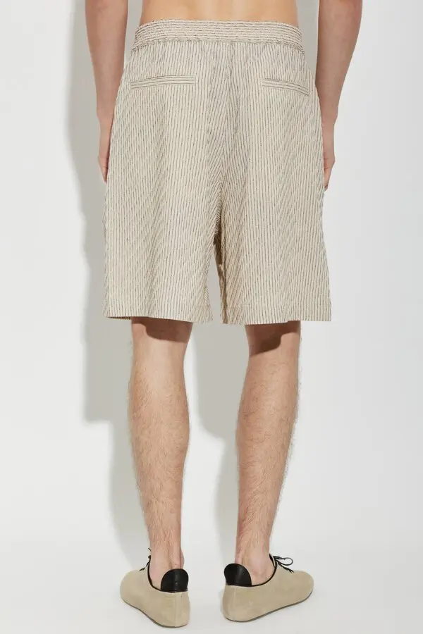 Jacquemus Striped Linen Blend Shorts