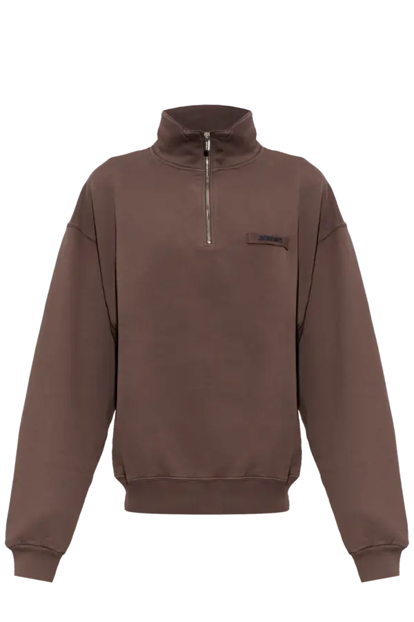 Jacquemus Cotton Sweatshirt ‘gros Grain - Brown