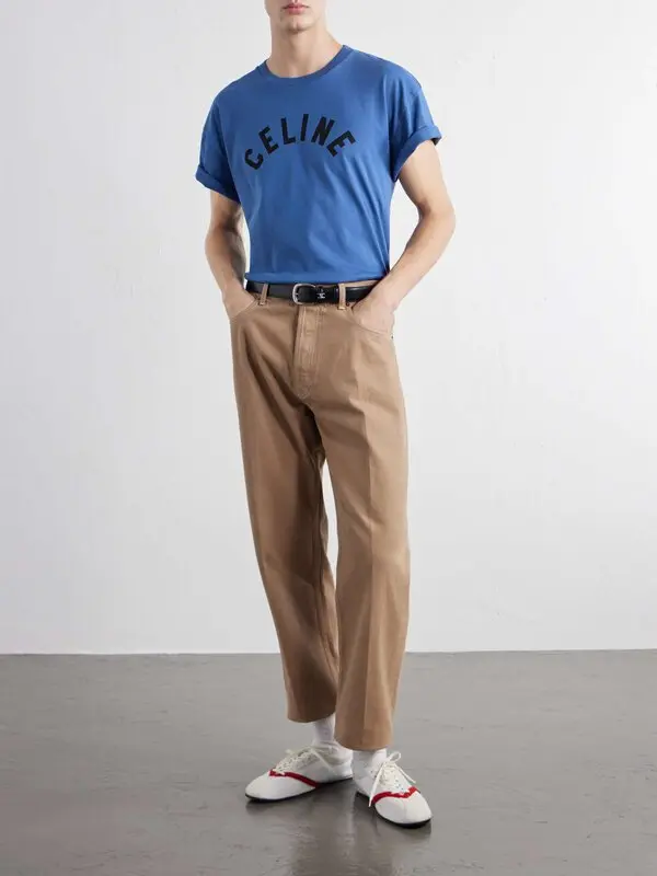 Celine Logo-print Cotton-jersey T-shirt