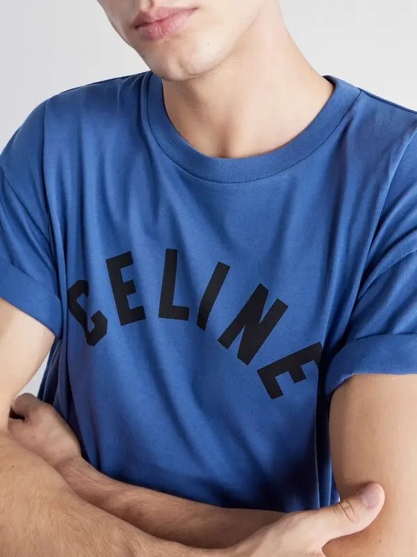 Celine Logo-print Cotton-jersey T-shirt