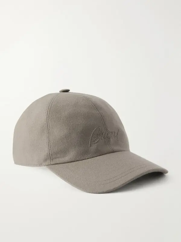 Brioni Logo-embroidered Baseball Cap - Neutrals