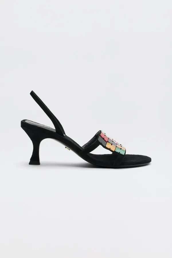 Rixo Embellished Slingback Sandals