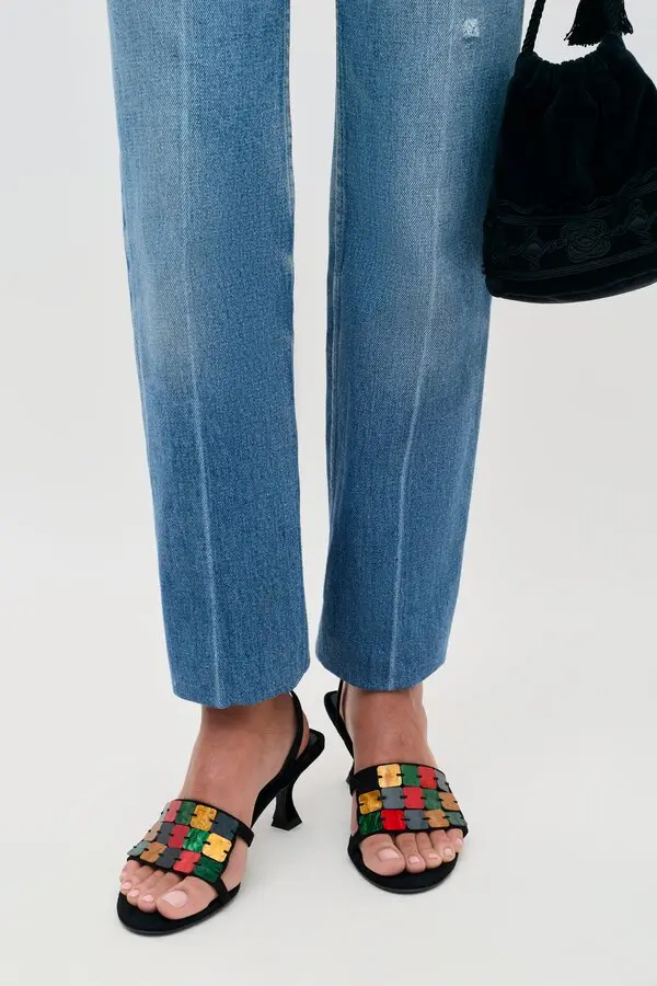 Rixo Embellished Slingback Sandals