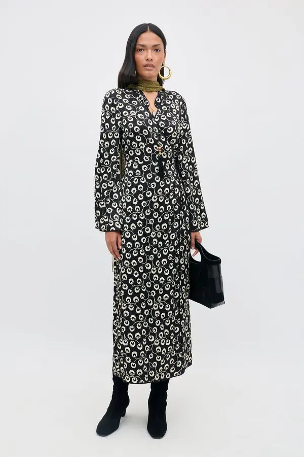 Rixo Cindy Wishing Floral Print Longline Blouse