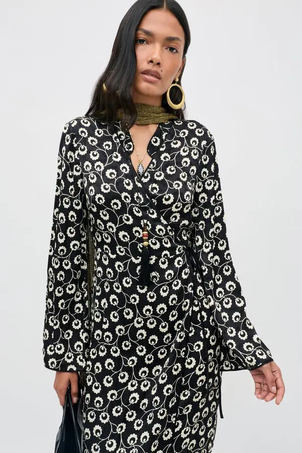 Rixo Cindy Wishing Floral Print Longline Blouse